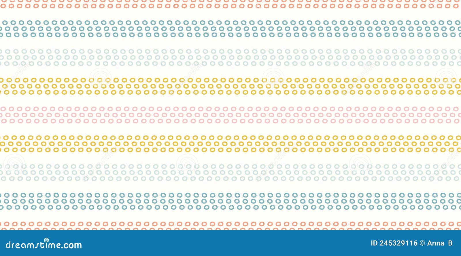 Striped Dots Background Pattern Border. Vector Seamless Repeat of ...