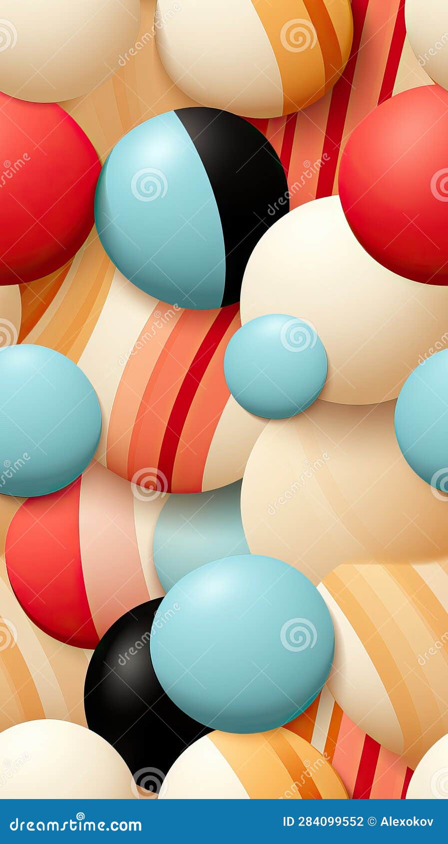 Striped and Dotted Comic Book Style Seamless Pattern AI Generated Stock ...