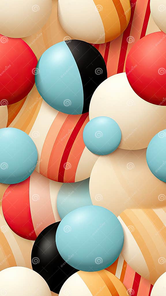 Striped and Dotted Comic Book Style Seamless Pattern AI Generated Stock ...