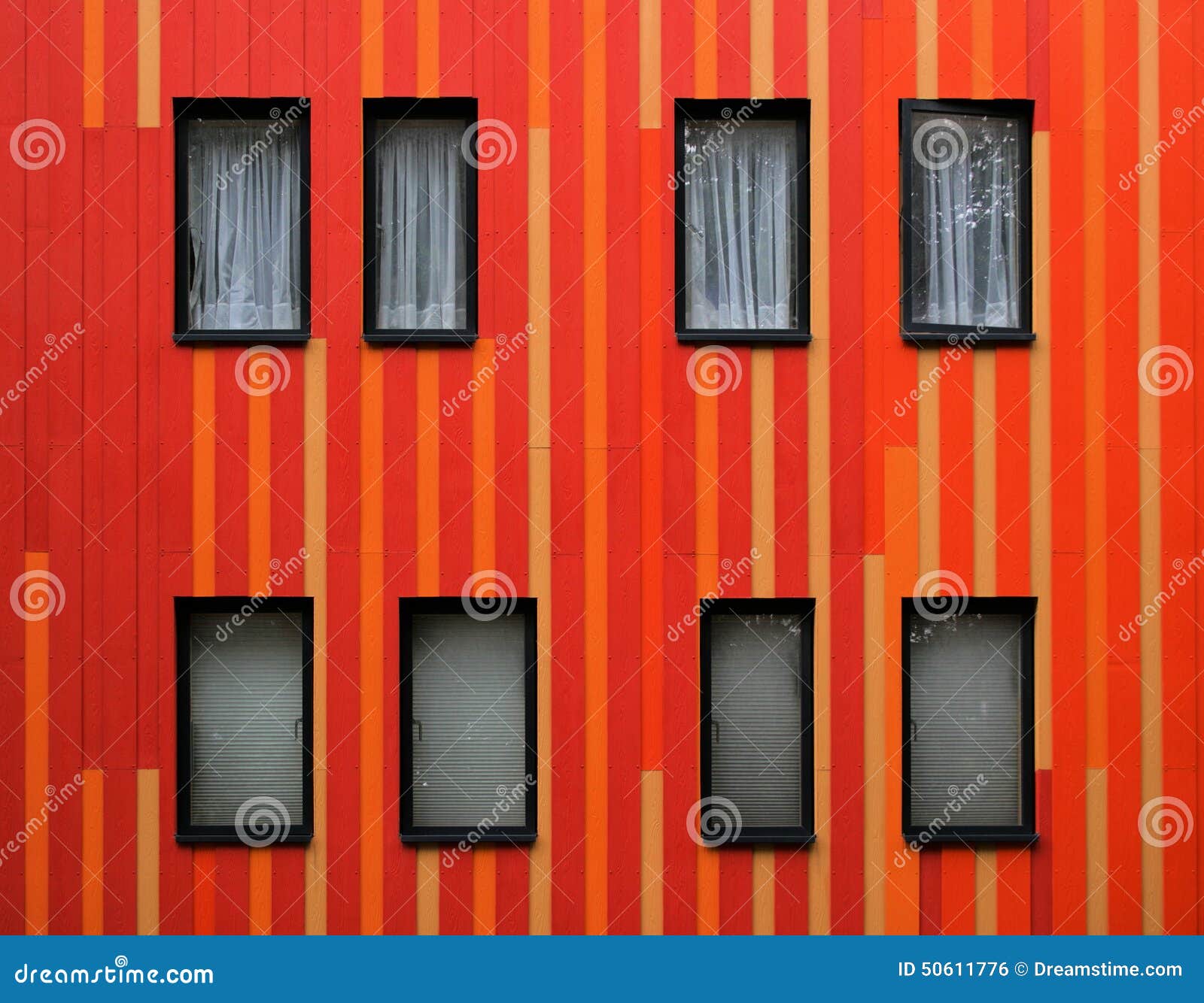 Striped facade stock photo. Image of colored, architecture - 50611776