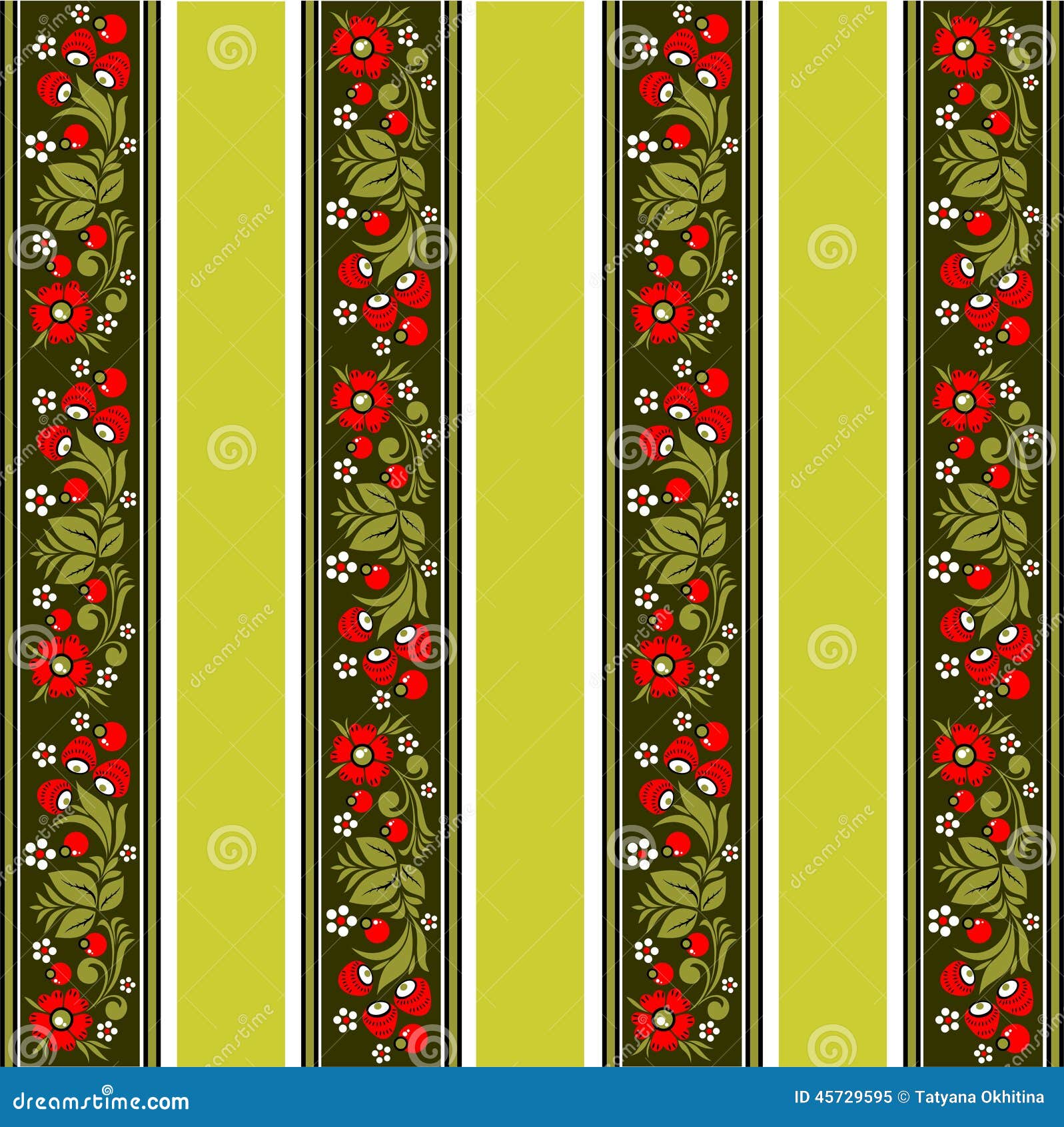 Striped floral pattern stock illustration. Illustration of element ...