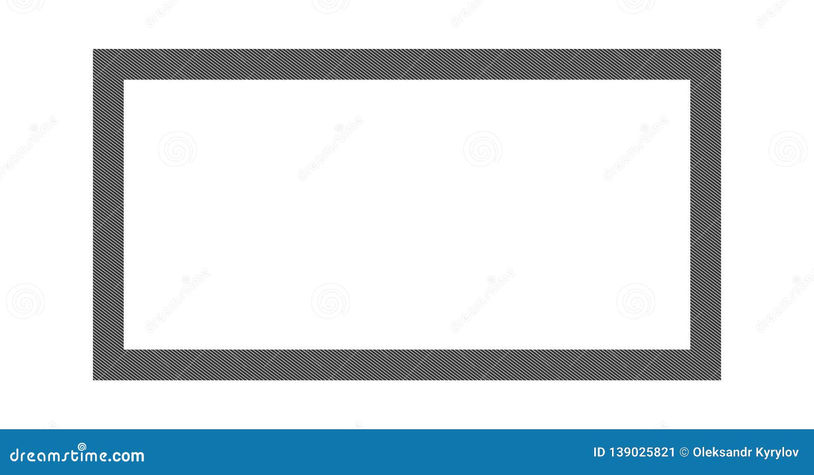 Striped Frame Template. Vector Illustration Isolated on White ...