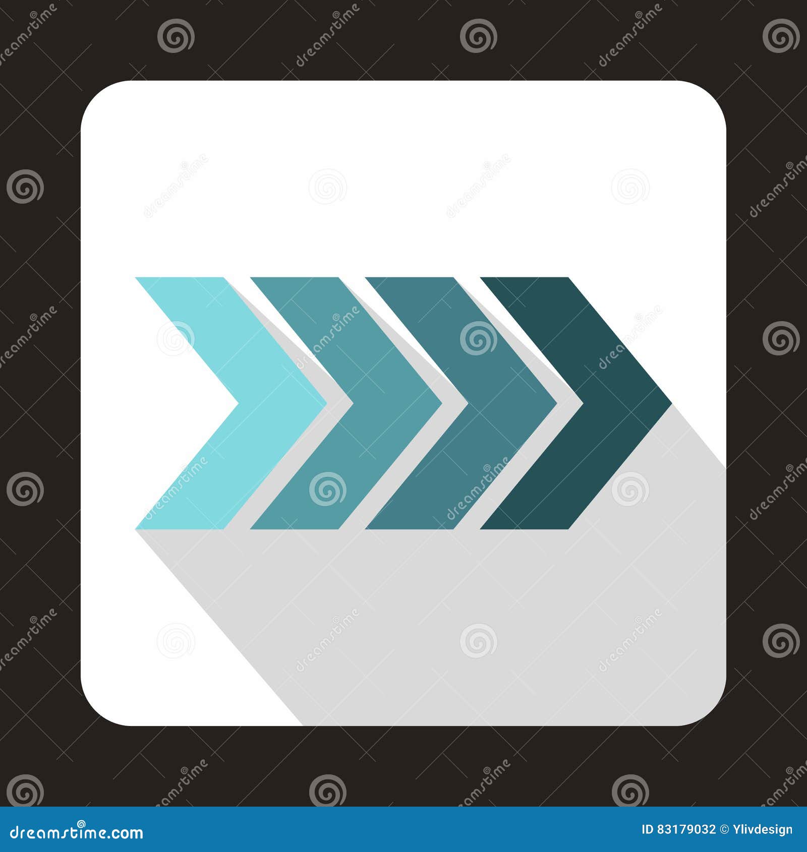 Striped Gradient Arrow Icon, Flat Style Stock Vector - Illustration of ...
