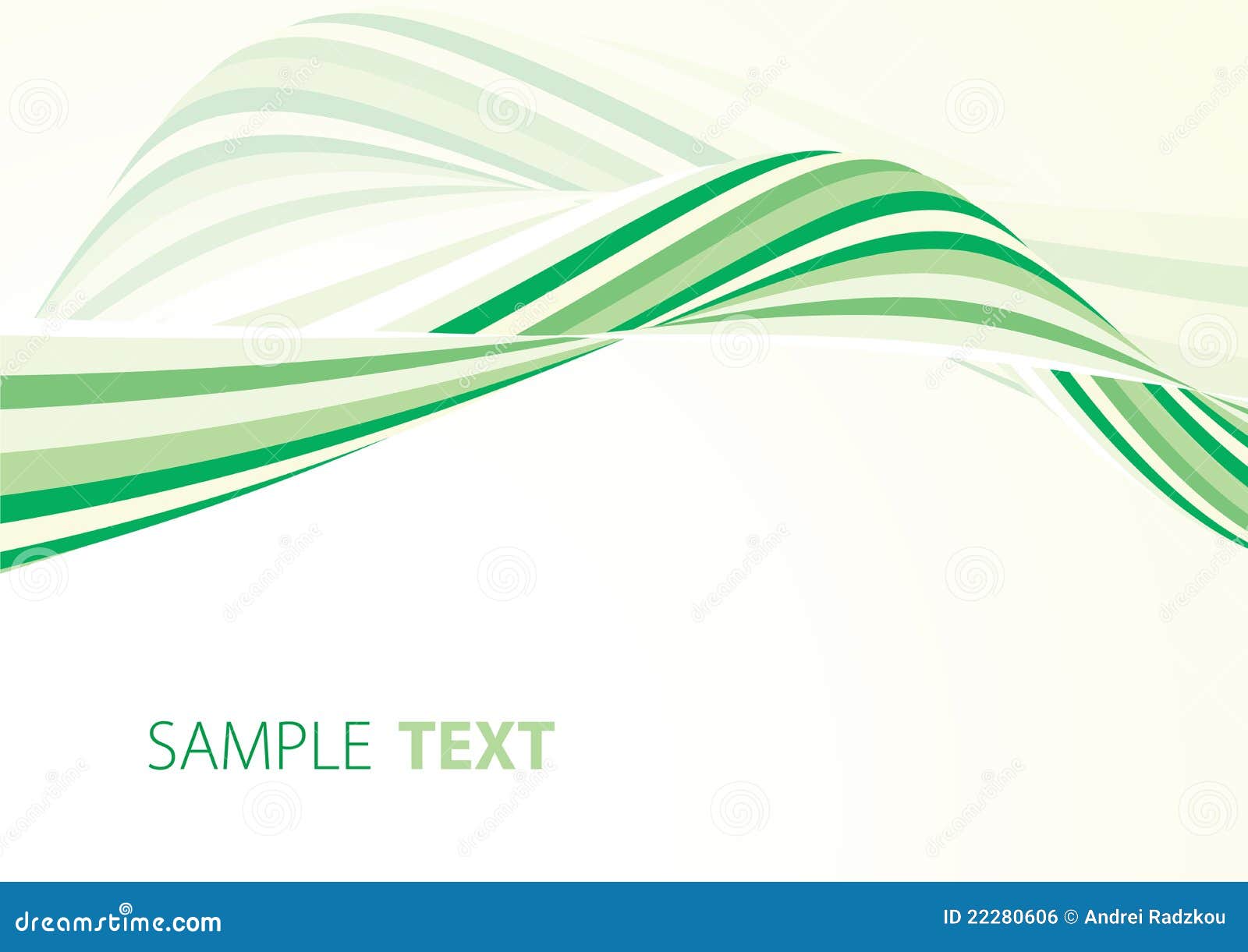 Striped green ribbon stock vector. Illustration of curve - 22280606