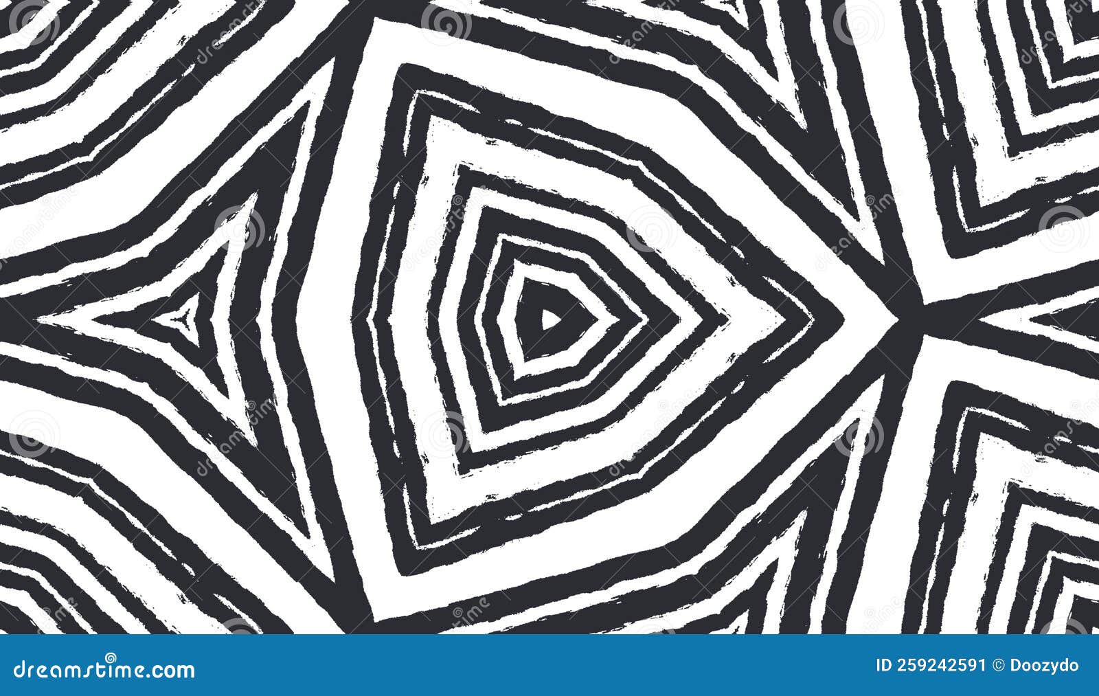 Striped Hand Drawn Pattern. Black Stock Illustration - Illustration of ...