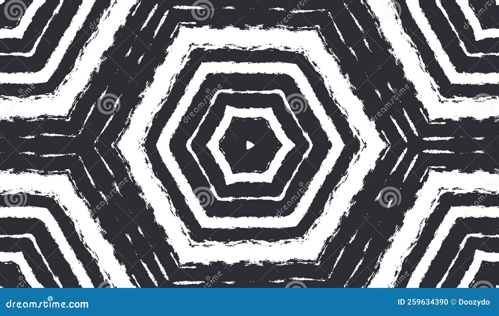 Striped Hand Drawn Pattern. Black Stock Illustration - Illustration of ...