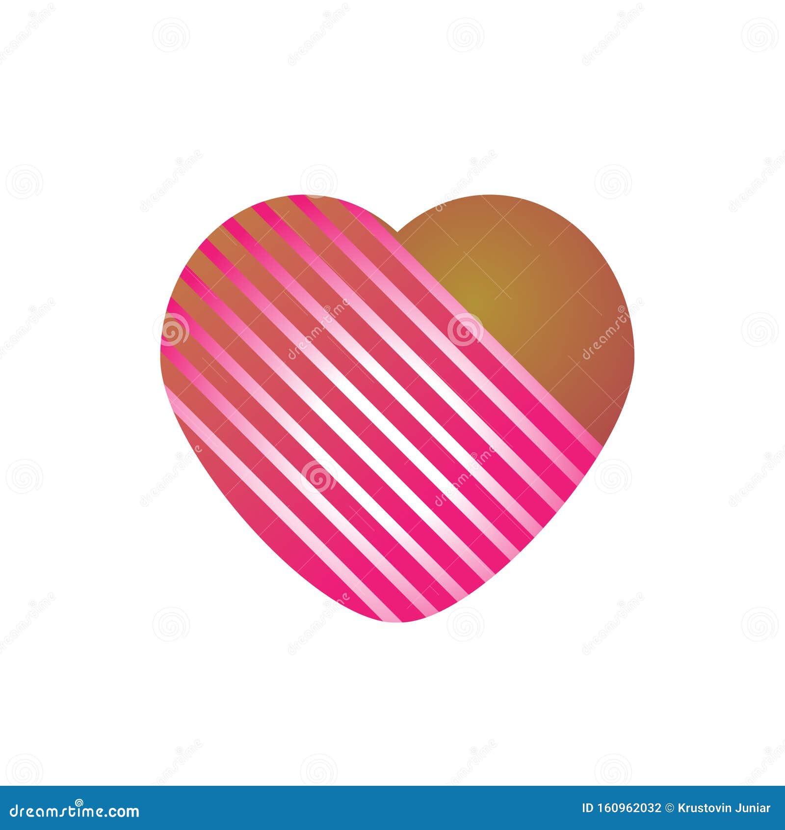Striped heart vector stock vector. Illustration of emotional - 160962032