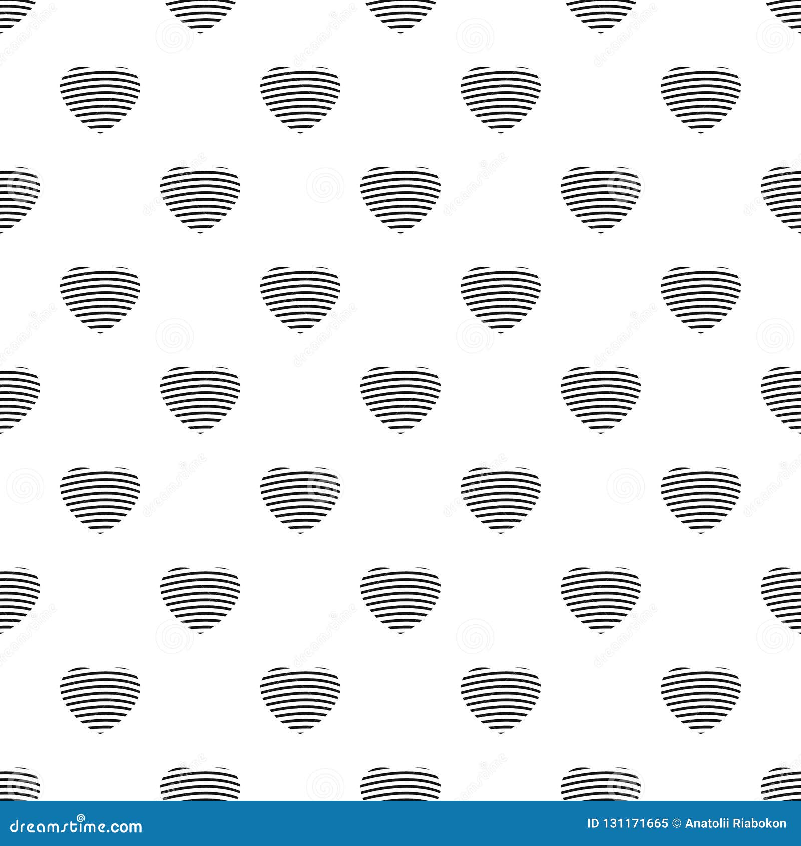 Striped Heart Pattern Seamless Vector Stock Vector - Illustration of ...