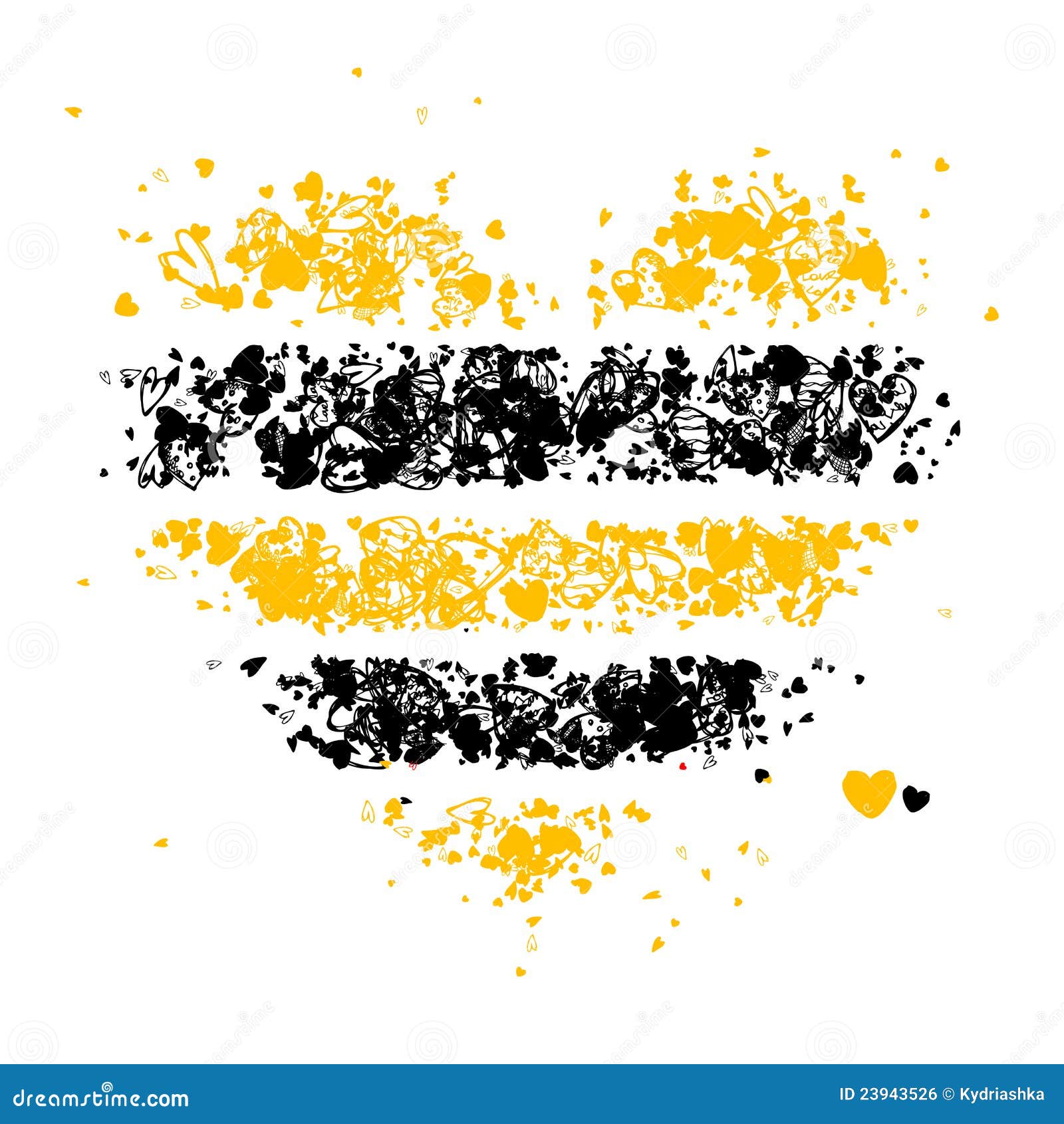 Striped Heart Shape for Your Design Stock Vector - Illustration of life ...