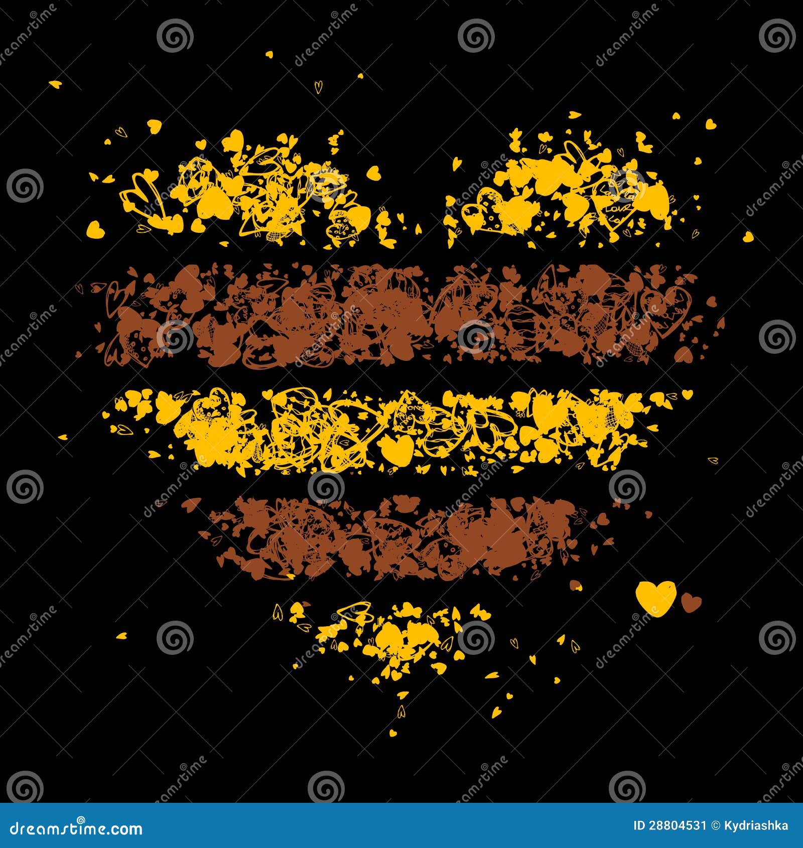 Striped Heart Shape for Your Design Stock Vector - Illustration of ...