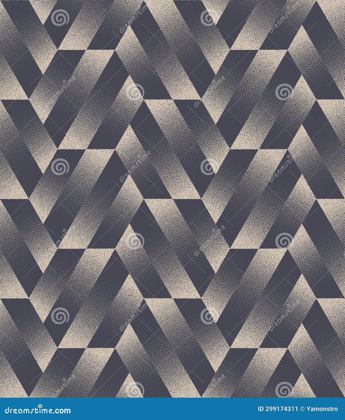Striped Hexagon Motley Seamless Pattern Trend Vector Dotwork Abstract Background Stock ...