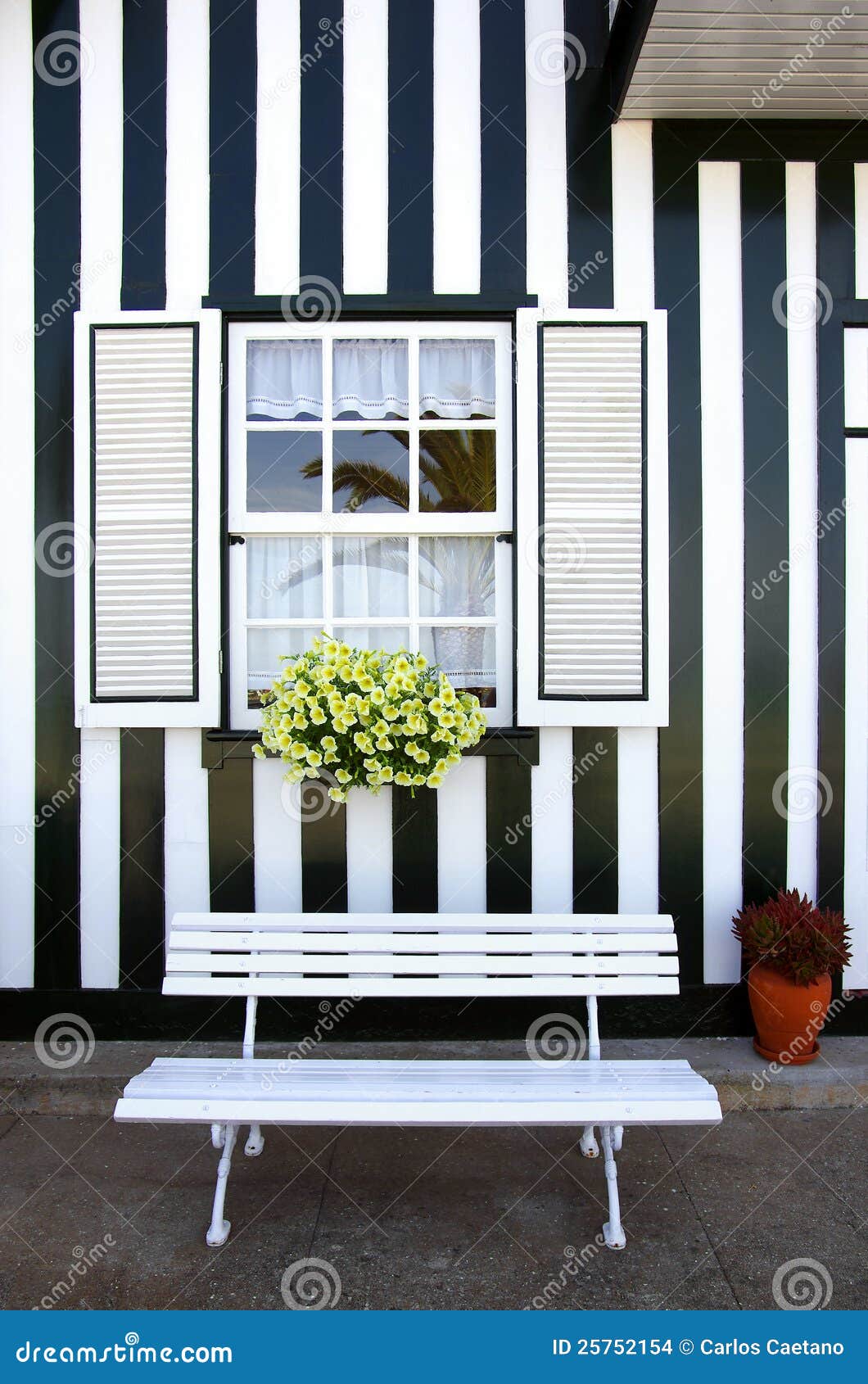 Striped House stock photo. Image of beautiful, balcony - 25752154