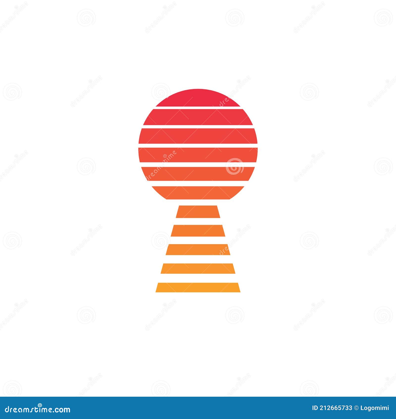 Striped Key Hole Logo Icon Design, Abstract Lock Symbol - Vector Stock ...