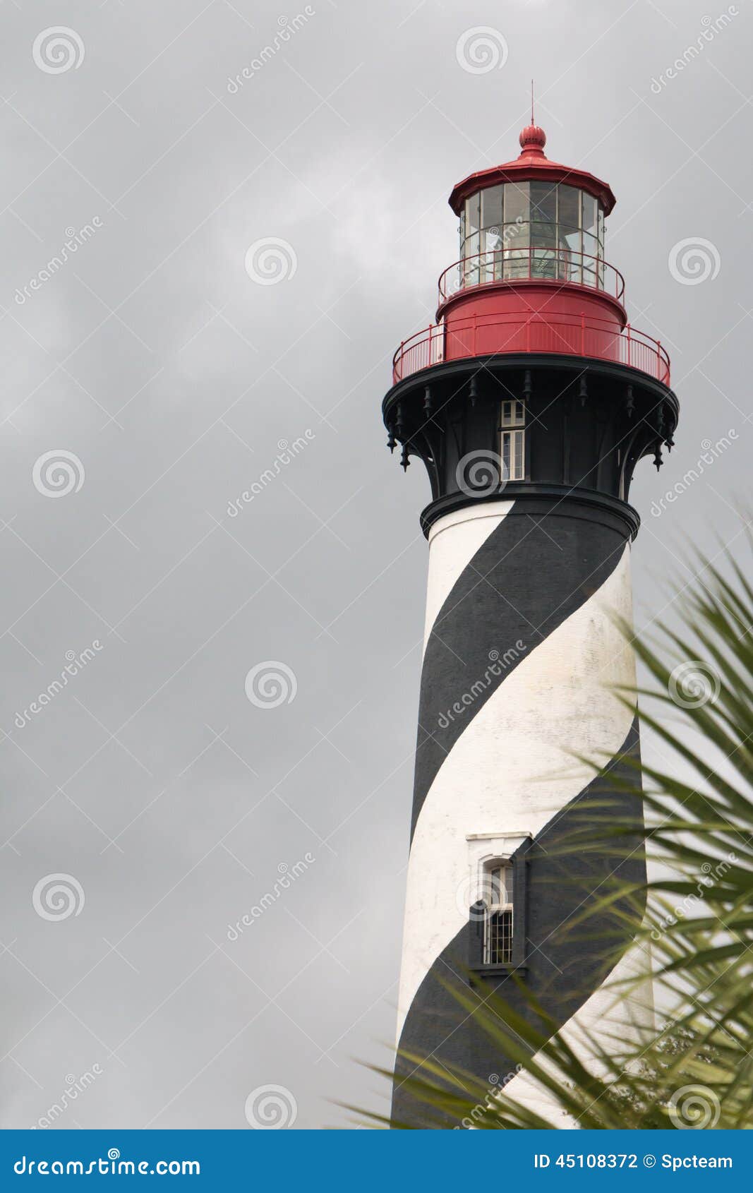 Striped Lighthouse stock photo. Image of white, summer - 45108372