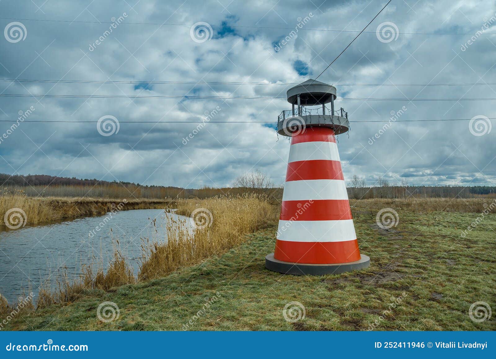 Striped lighthouse stock photo. Image of lighthouse - 252411946