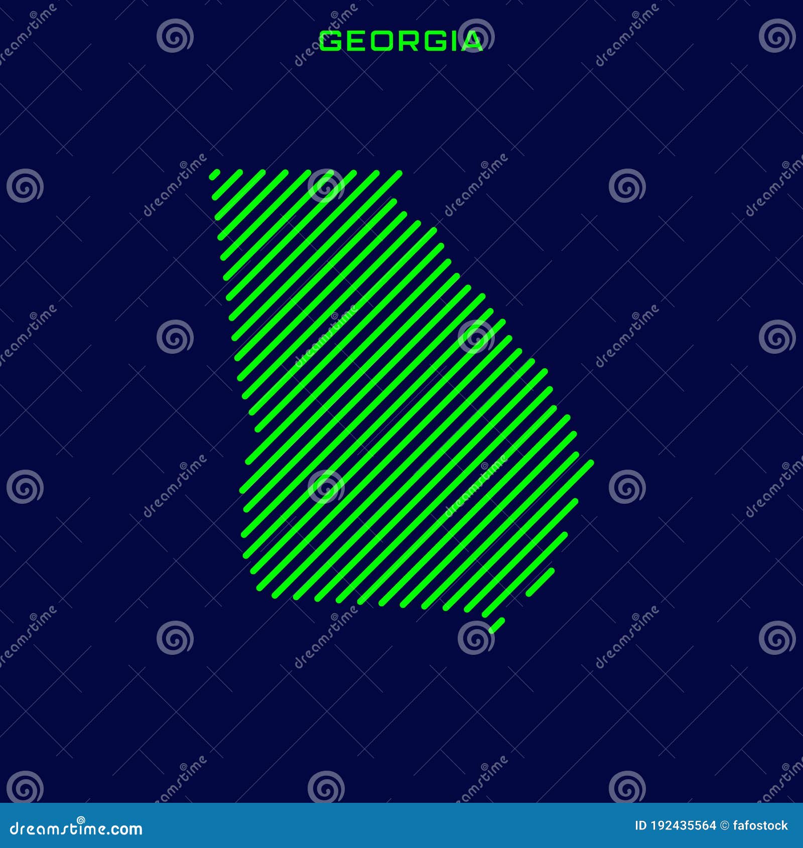 Georgia Vector Map Icon. State Of Georgia Map Contour Outline ...