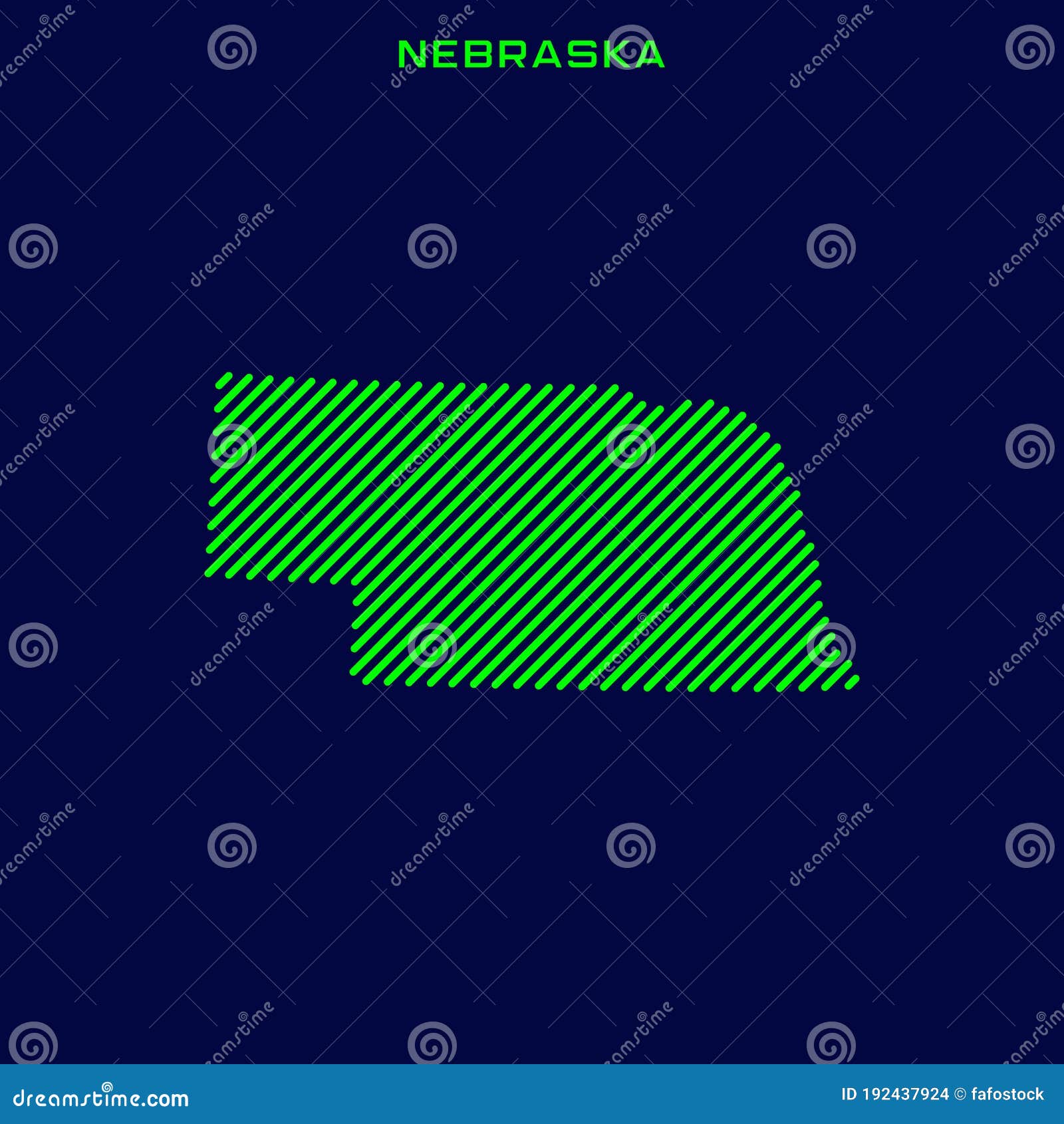 Nebraska Vector Map Sticker. | CartoonDealer.com #91424465