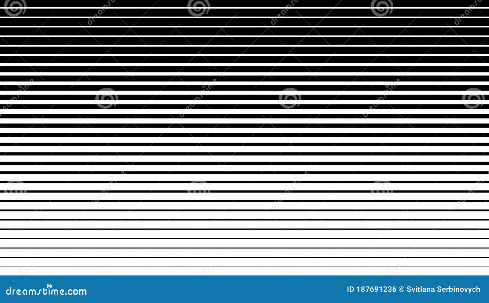 Striped Monochrome Background. Black Straight Lines from Thick To Thin ...