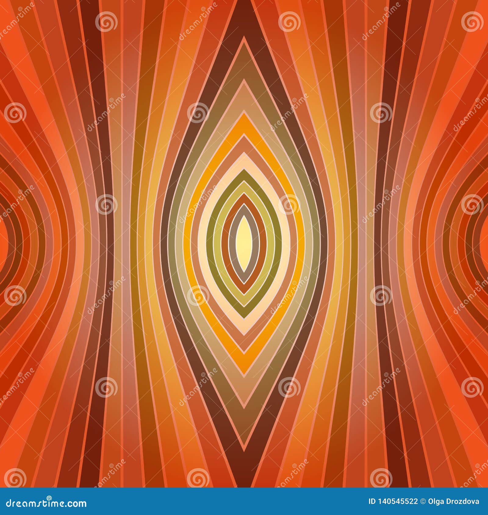 Striped Orange Seamless Pattern in Retro Style Stock Illustration ...