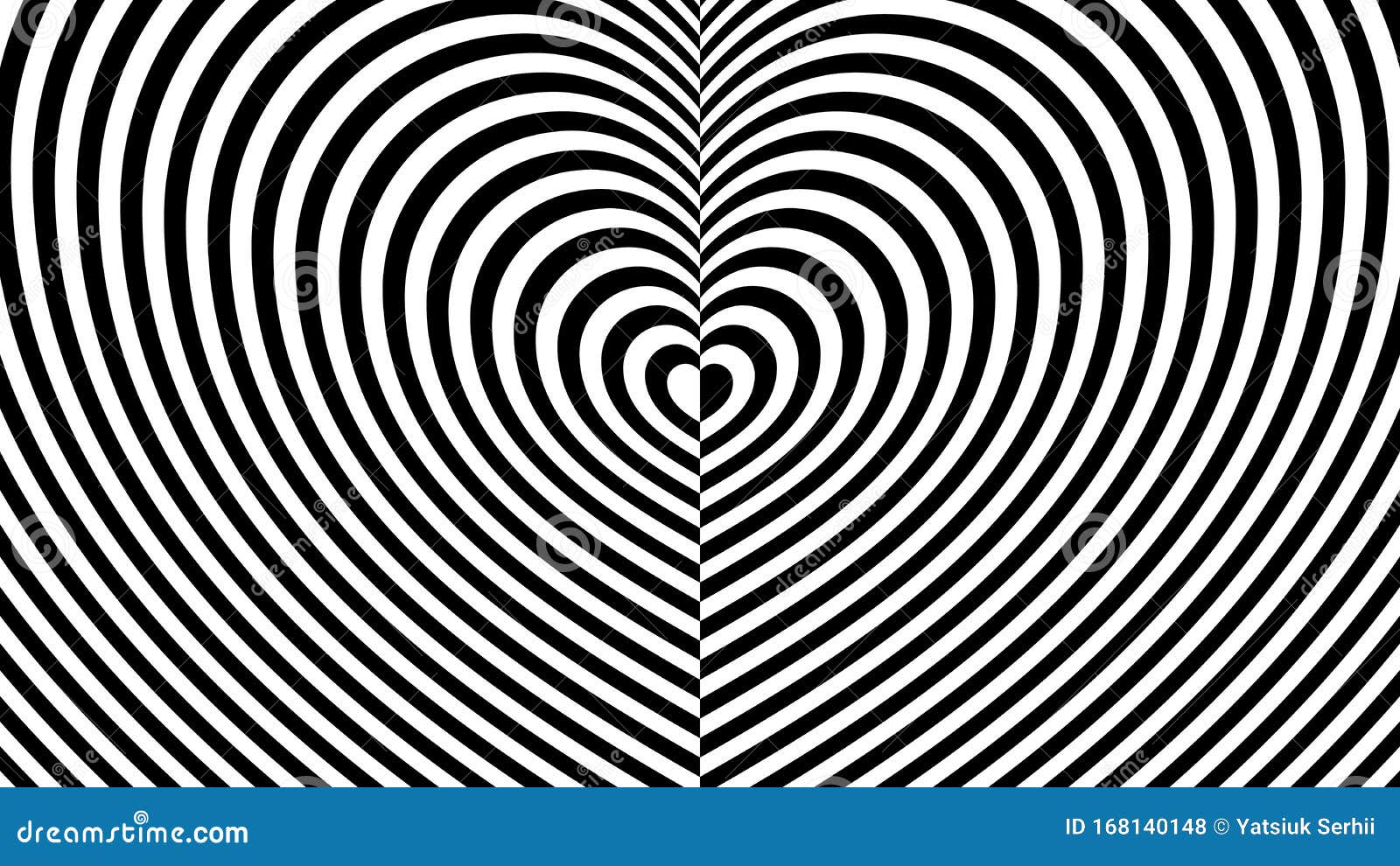 Striped Pattern in the Form of an Endless Heart. Stock Illustration ...