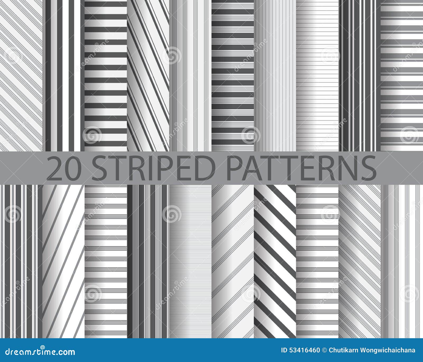 20 striped patterns stock vector. Illustration of simple - 53416460