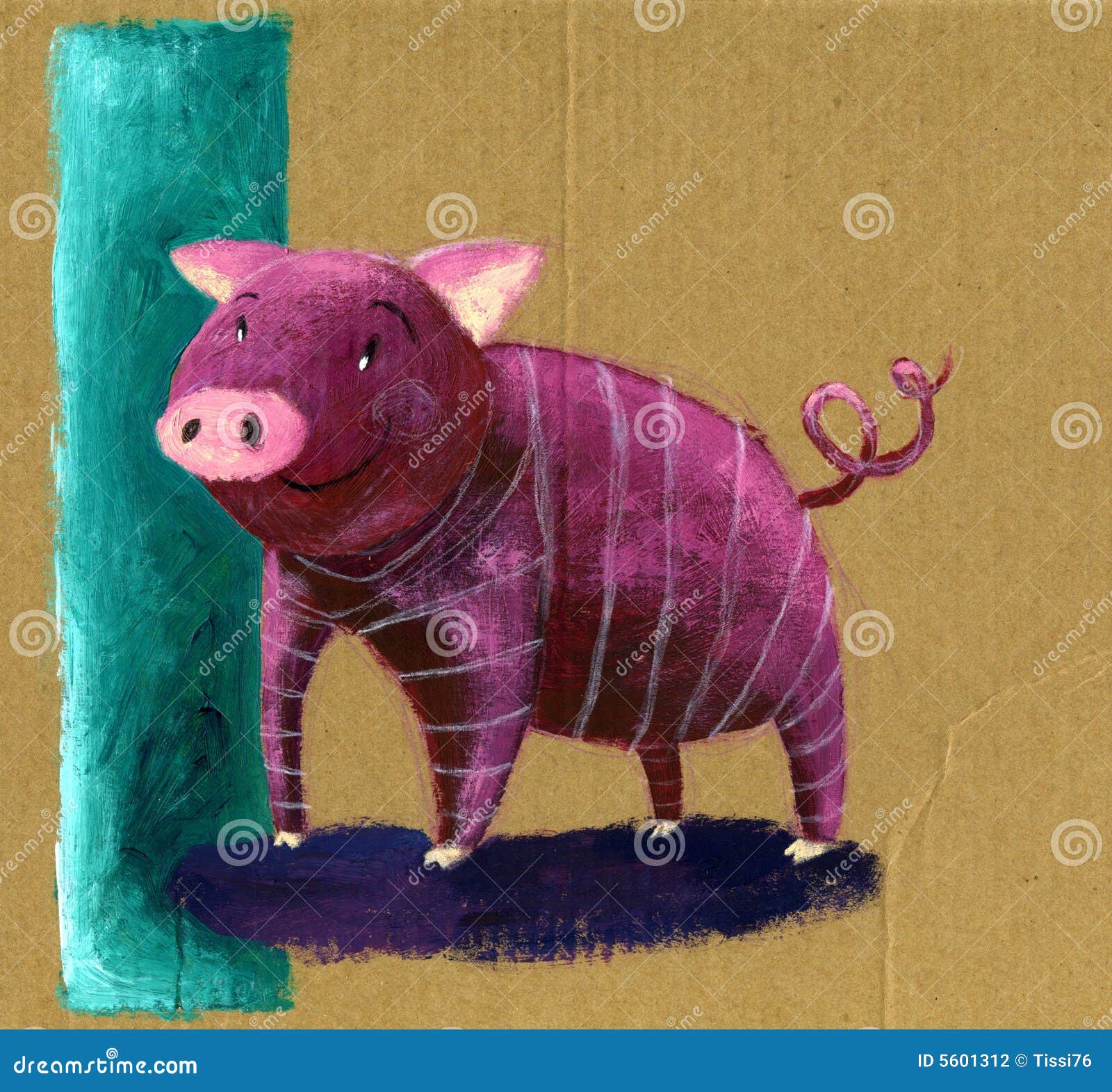 Striped pig stock illustration. Illustration of nature - 5601312