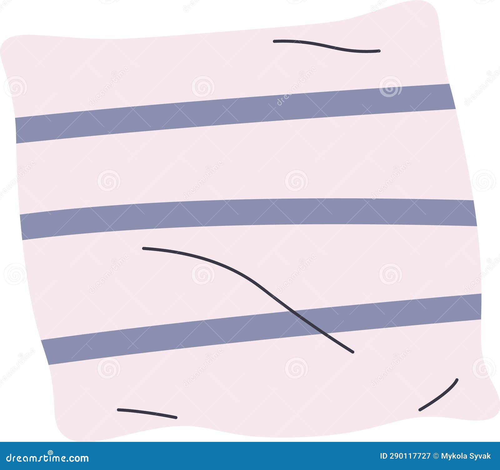Striped Pillow Icon Stock Vector Illustration Of Isolated 290117727