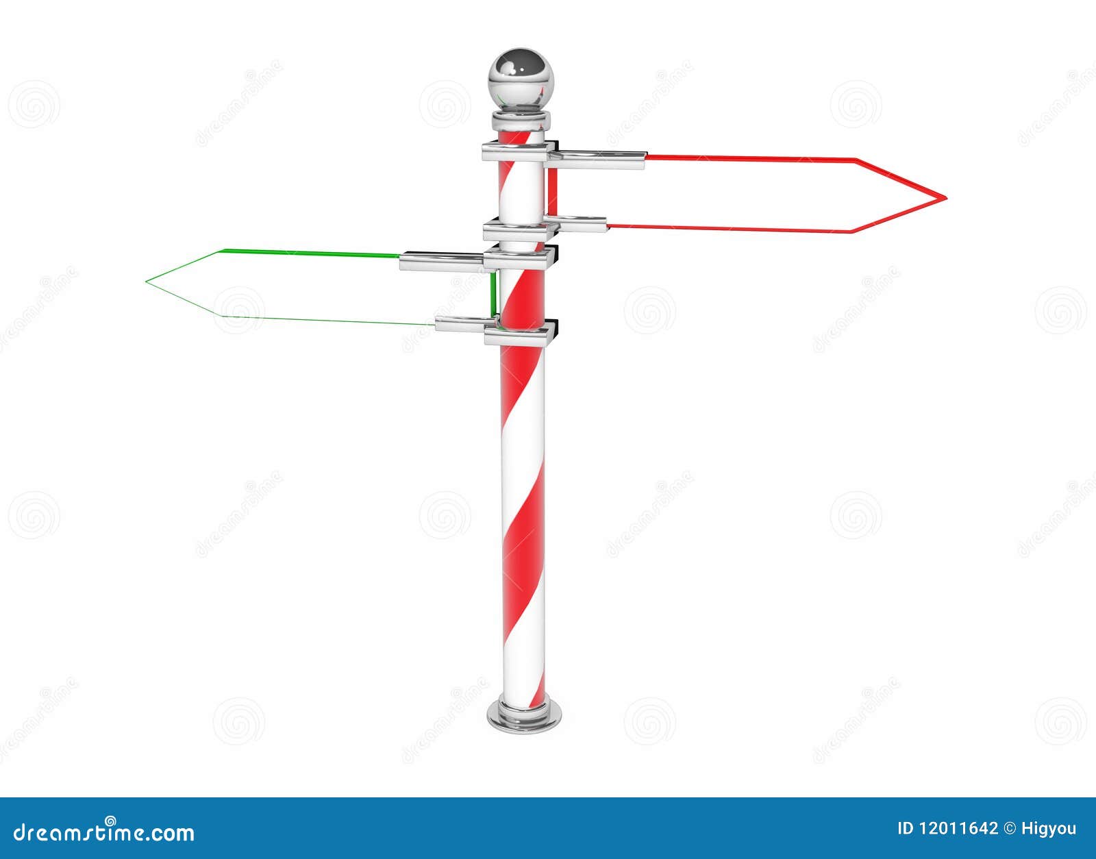 Striped Pole Sign 2 stock illustration. Illustration of point - 12011642