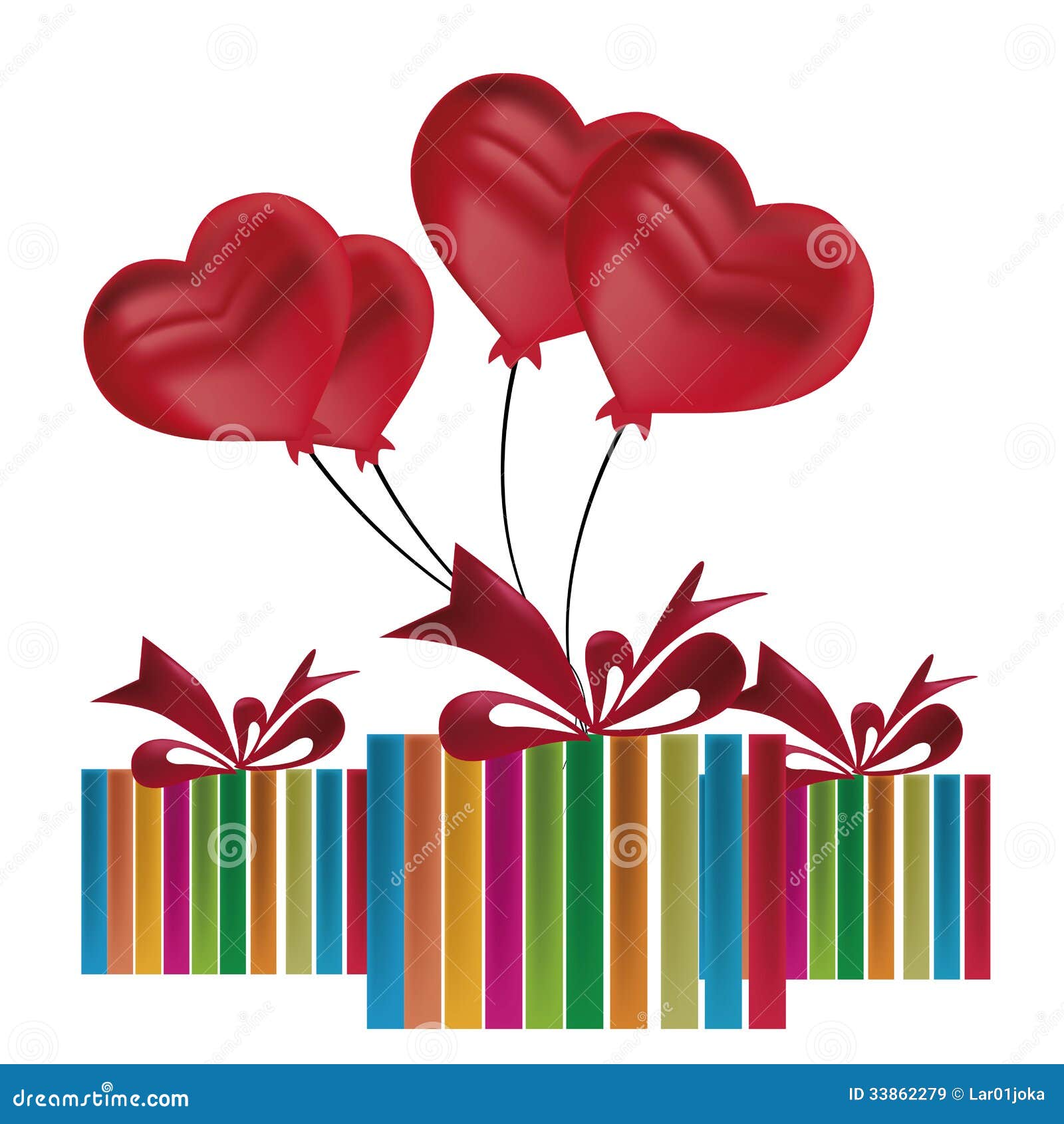 Striped present boxes stock vector. Illustration of decorative - 33862279