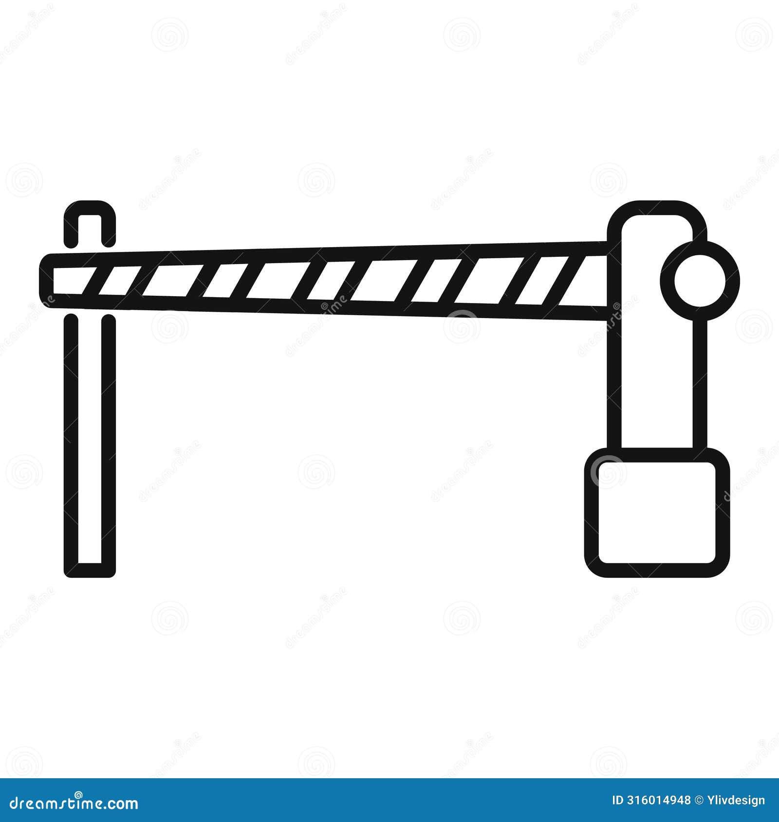 Striped Railway Cross Barrier Icon Outline Vector. Front Pass Stock ...