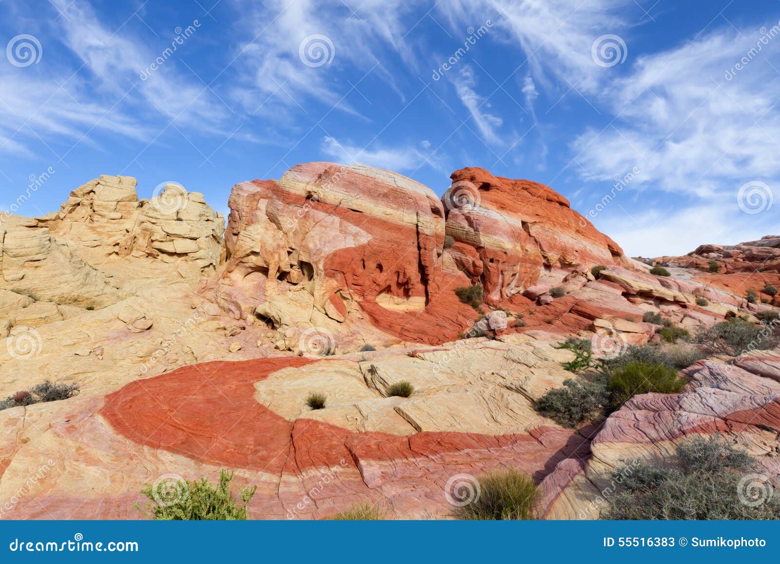 Striped Rock, Valley of Fire State Park Stock Image - Image of nature ...
