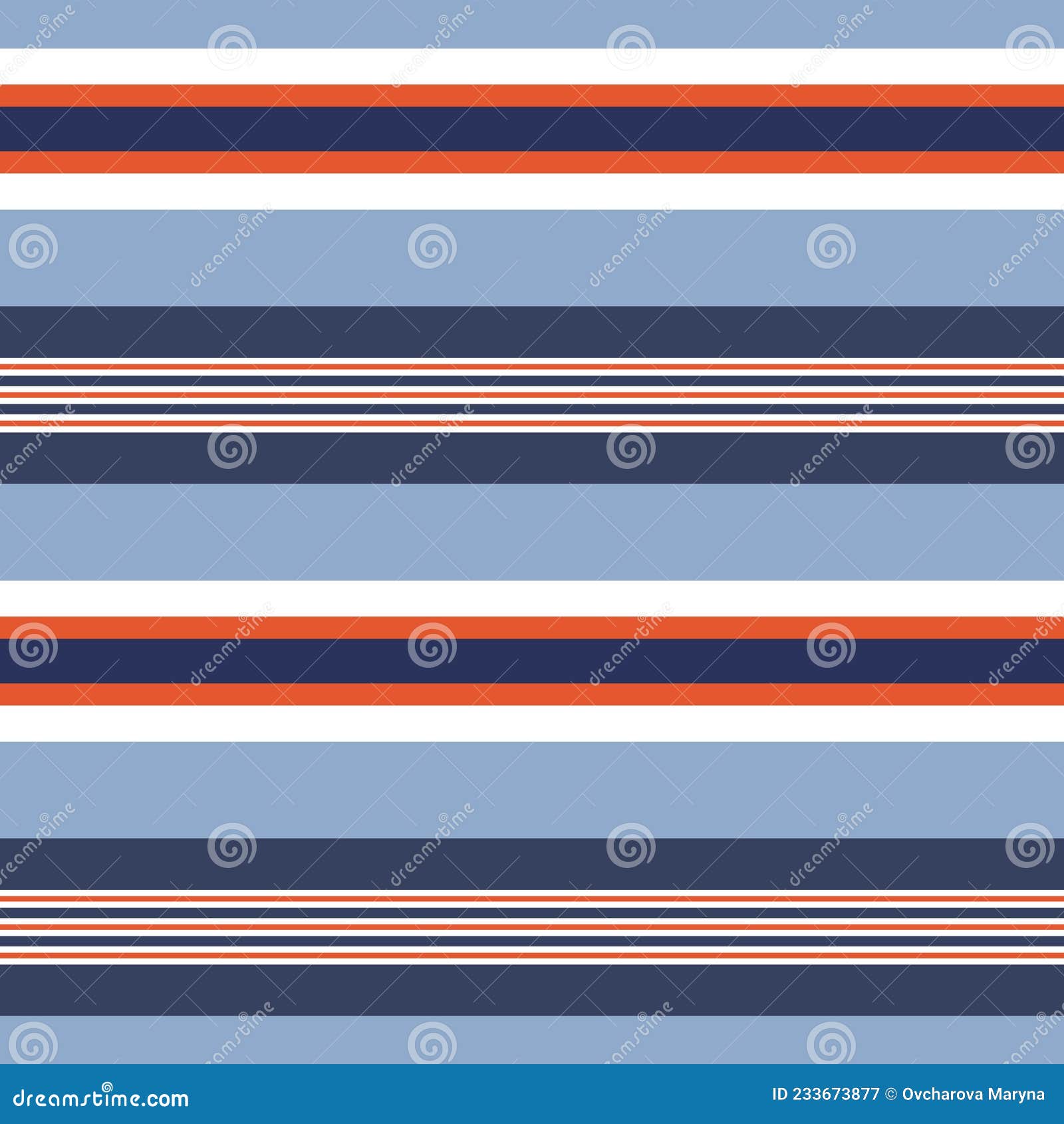 Striped Seamless Pattern. Abstract Background with Elegant Blue, Orange ...