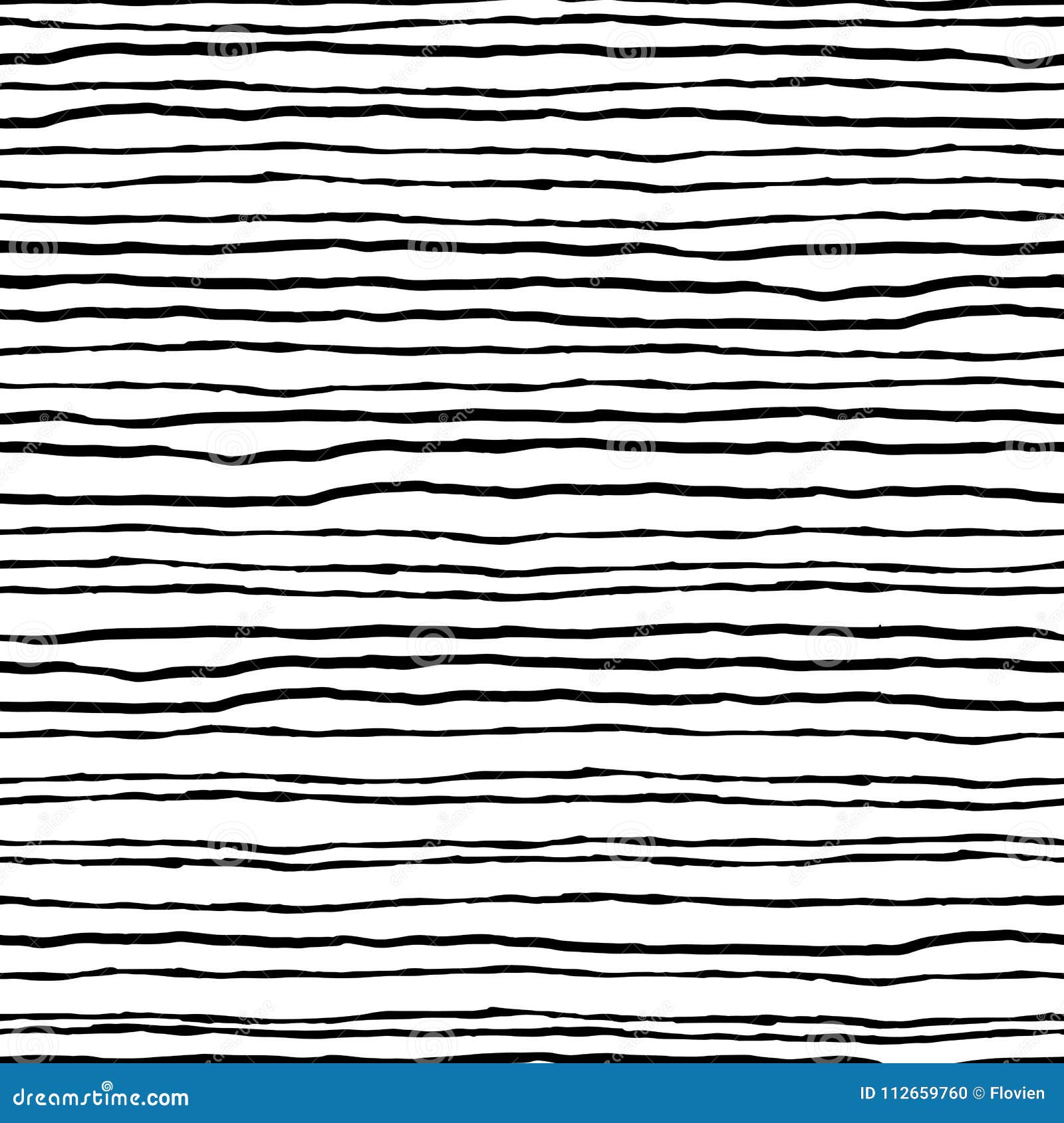 Striped Seamless Pattern. Black Horizontal Lines on a White Back Stock ...