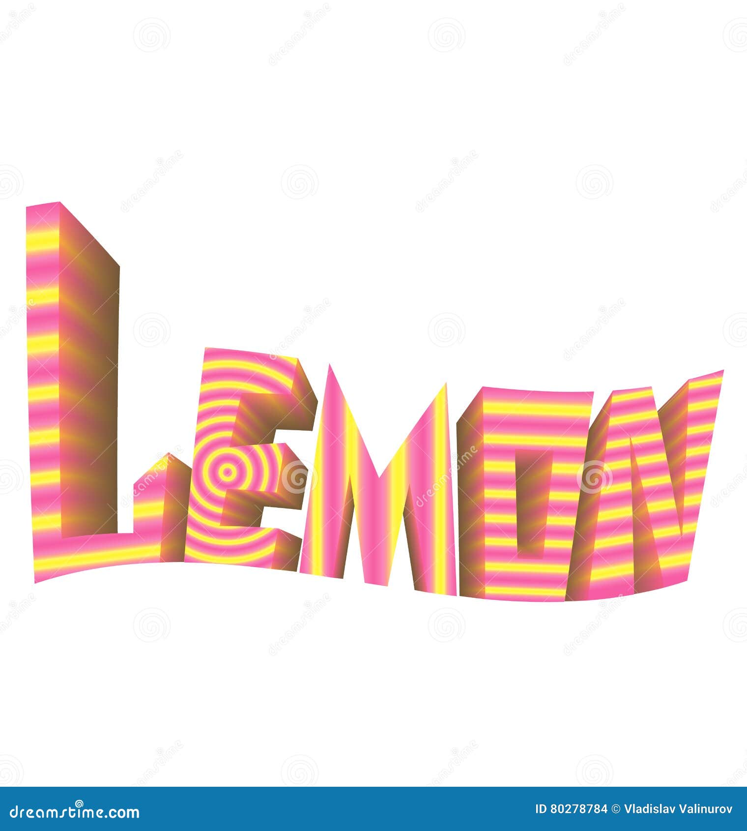 Striped Sign White Background Lemon Logo Stock Vector - Illustration of ...