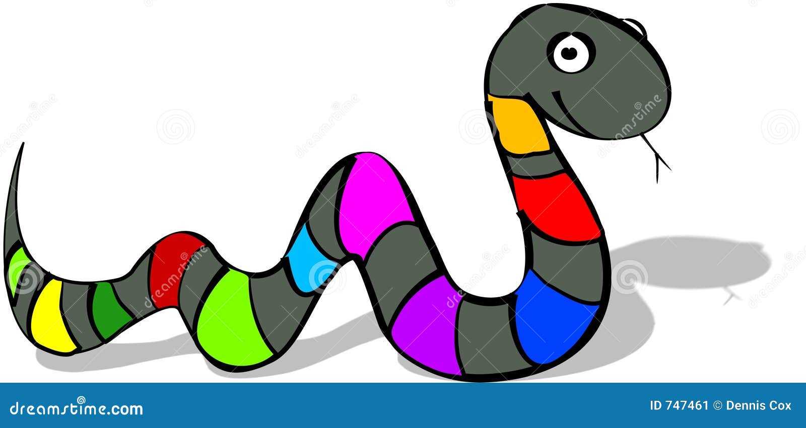 Striped snake stock illustration. Illustration of comic - 747461