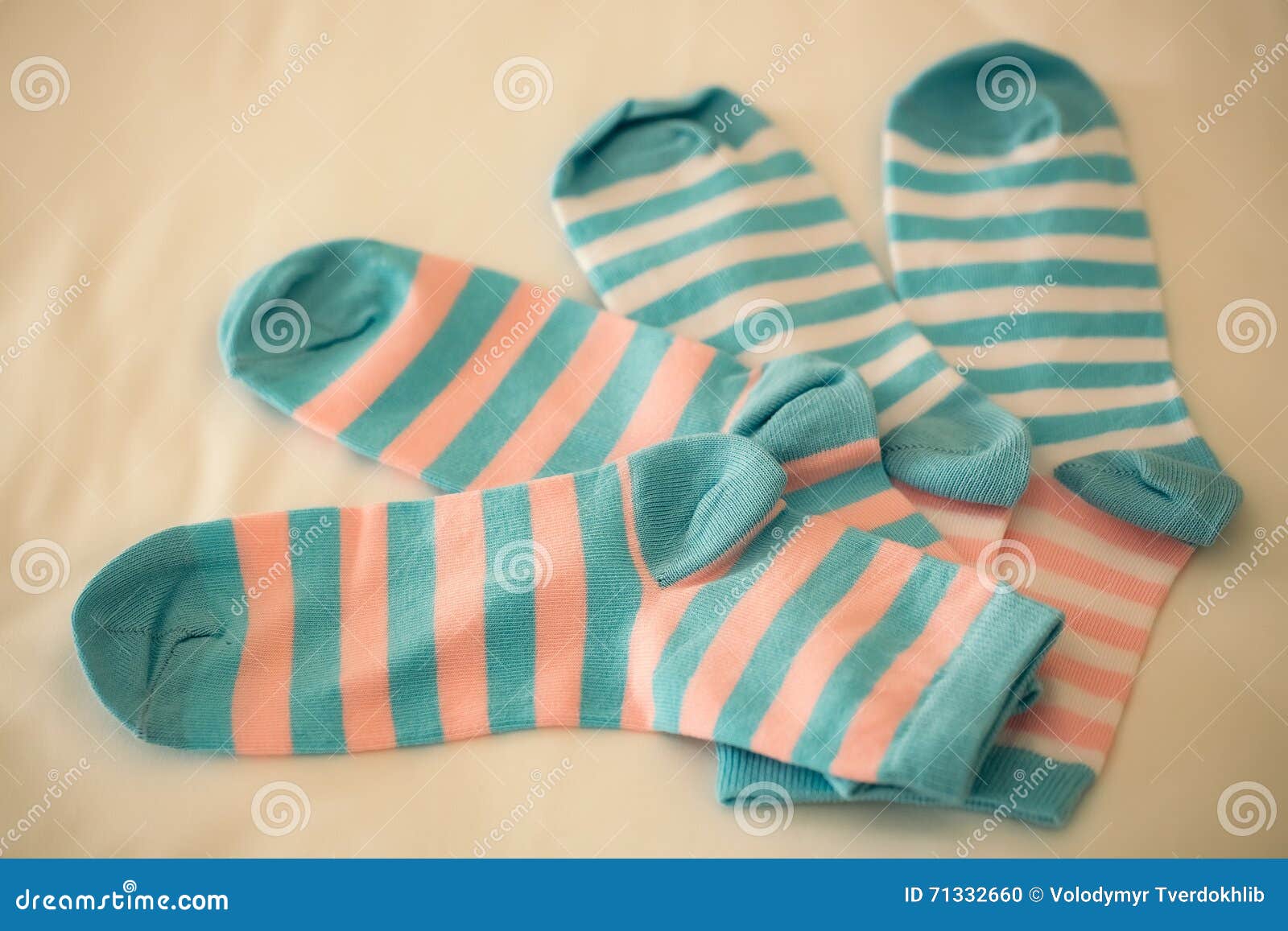 Striped Socks on Beige Backdrop Stock Photo - Image of textile, trendy ...
