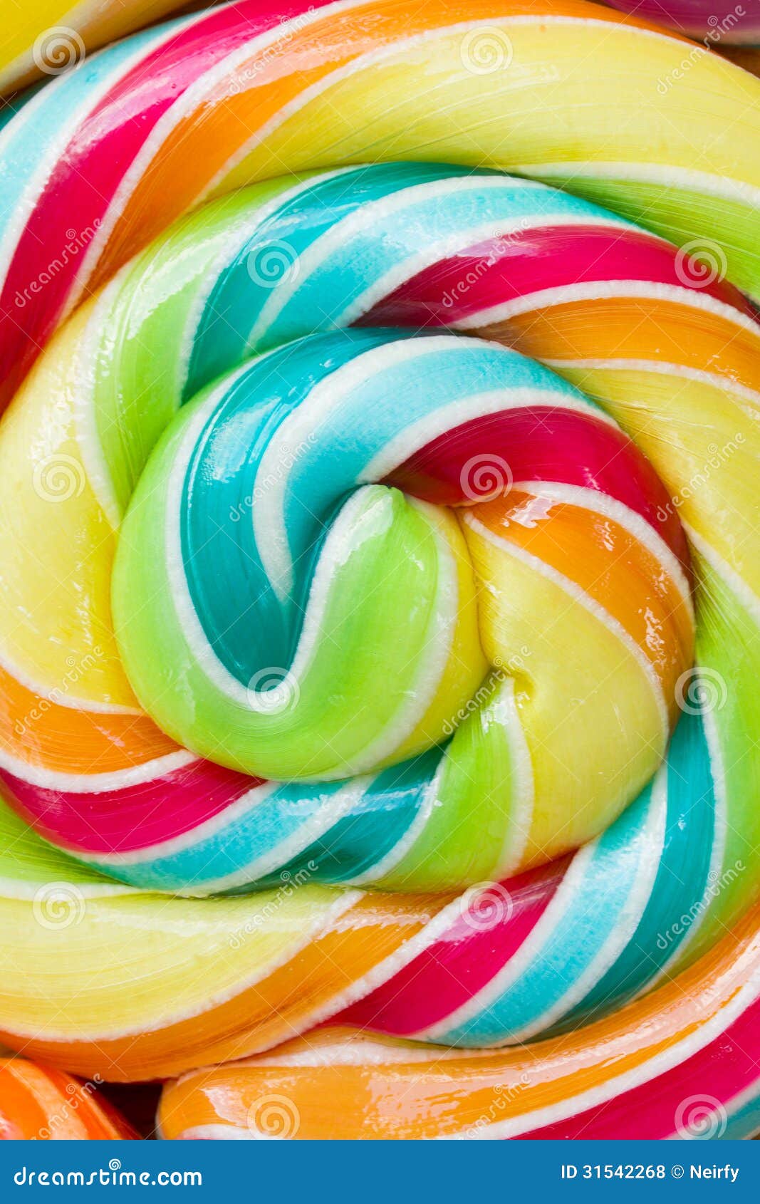Striped Spiral Candy Close Up Stock Photo - Image of lollipops, caramel ...