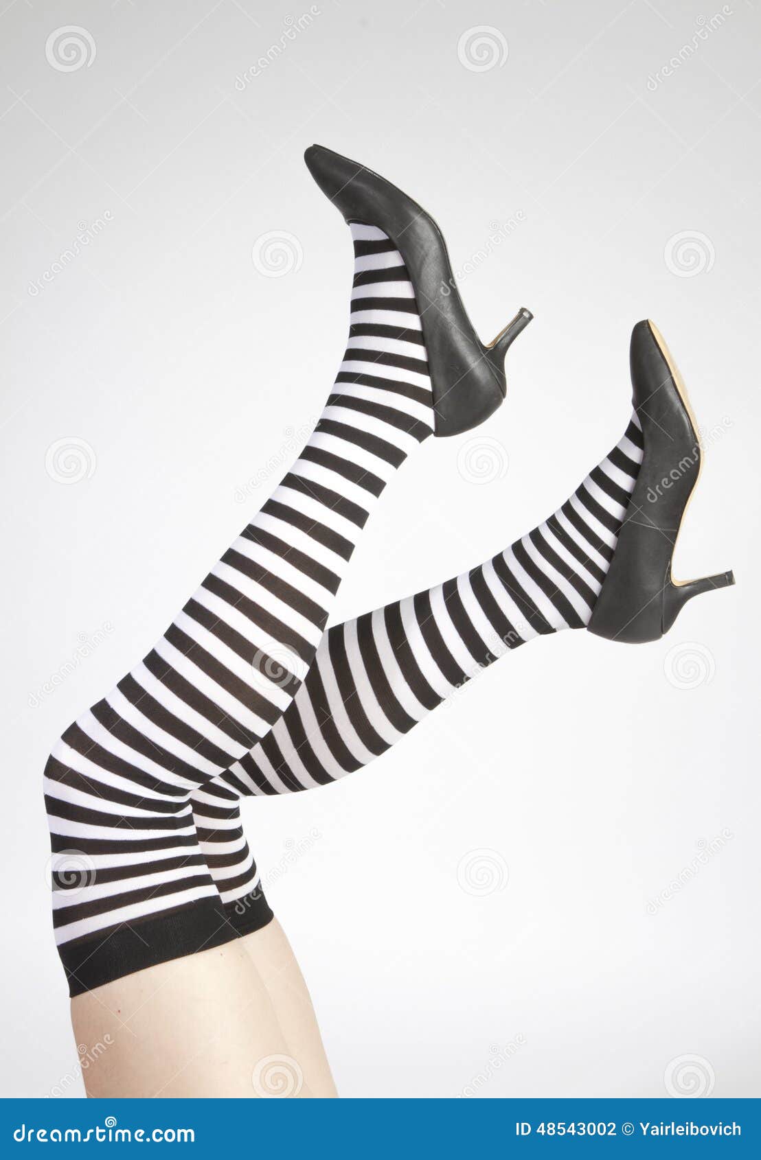 Striped stocking stock photo. Image of shoes, stripe - 48543002
