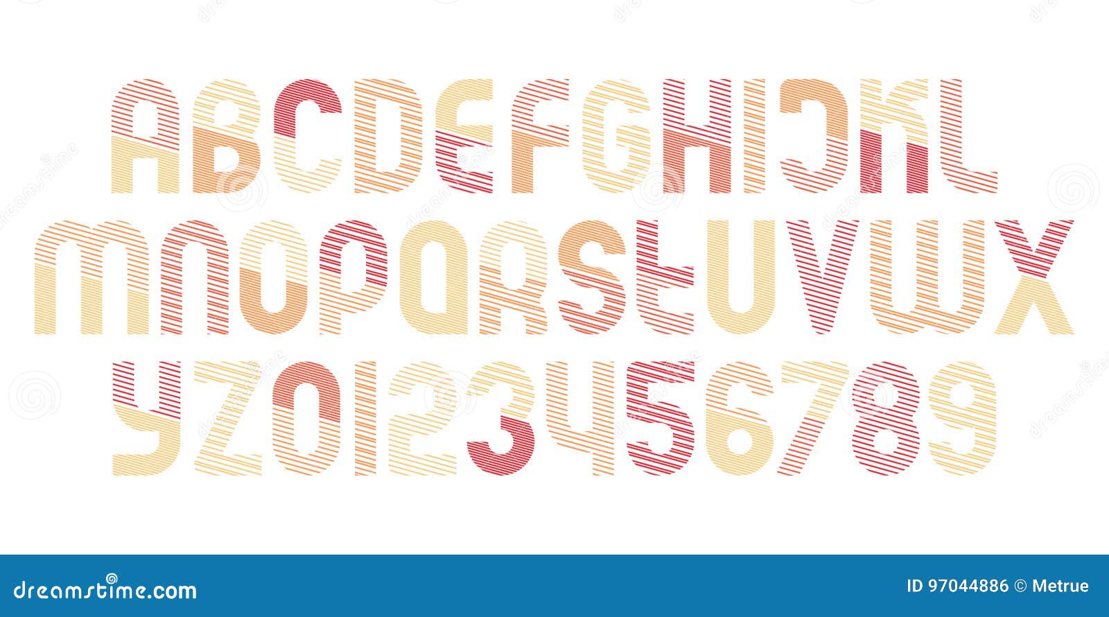 Striped stock vector. Illustration of letter, letters - 97044886