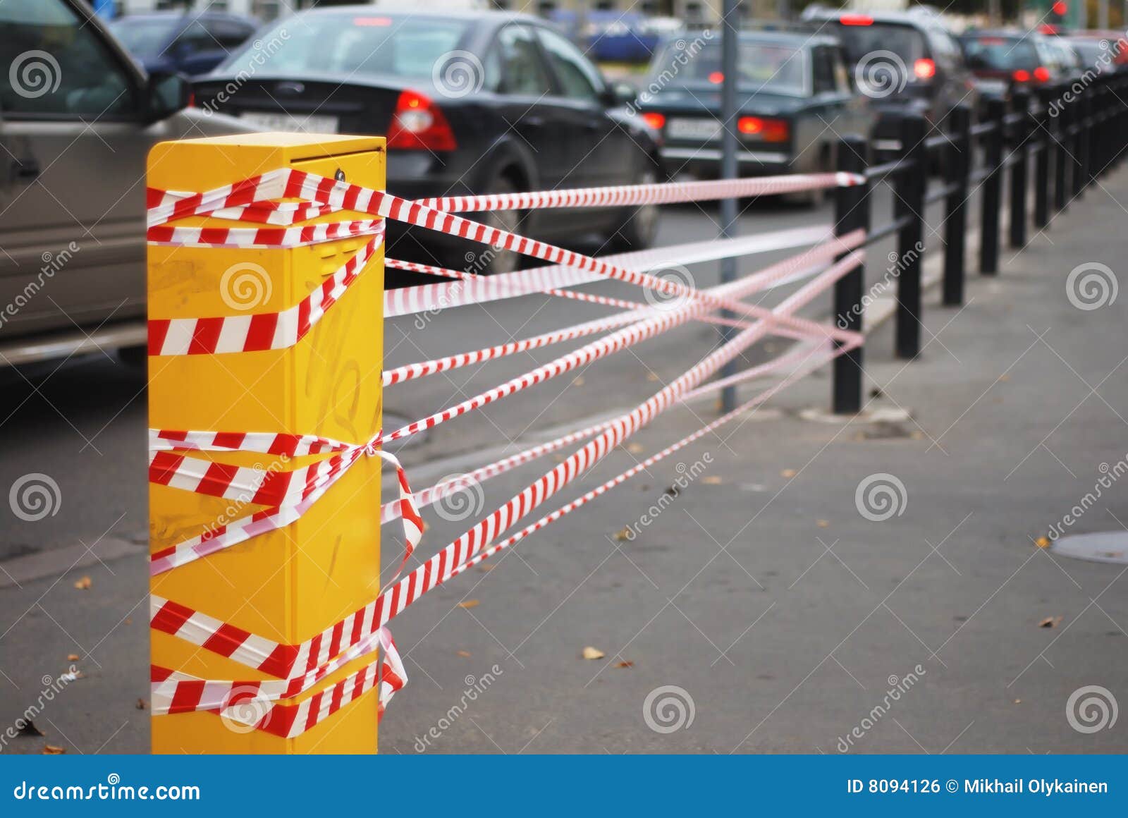 Striped tape stock photo. Image of stripy, street, striped - 8094126