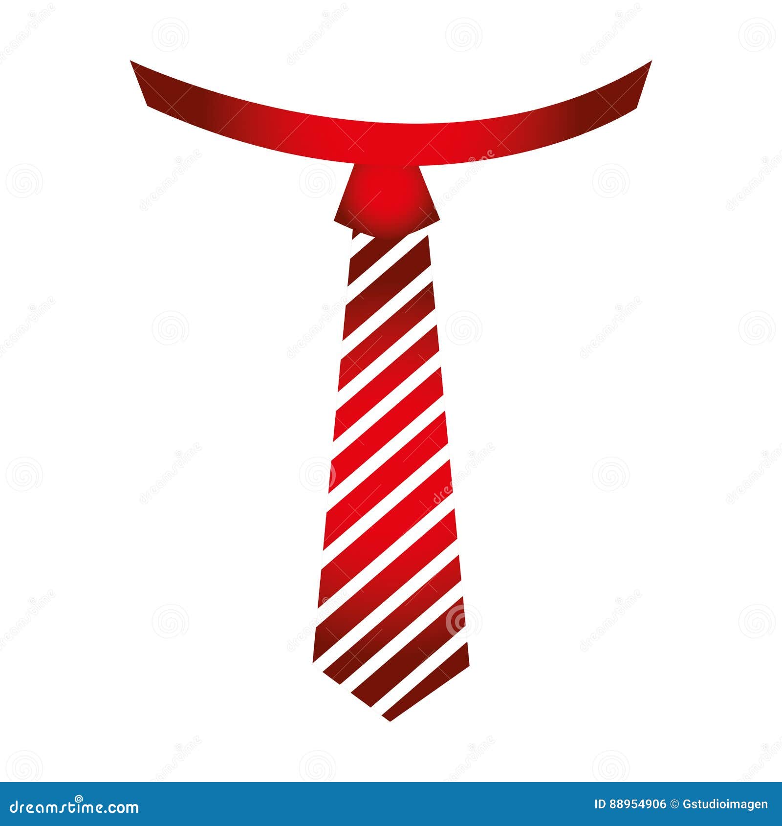 Striped tie icon stock vector. Illustration of season - 88954906