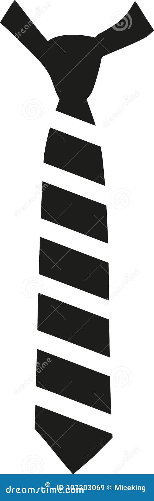 Striped tie icon stock vector. Illustration of clothing - 107203069