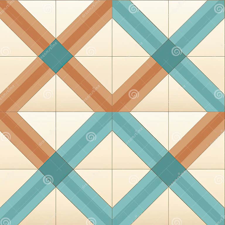 Striped Tiled Pattern in Blue and Brown Tones for Interior Design ...