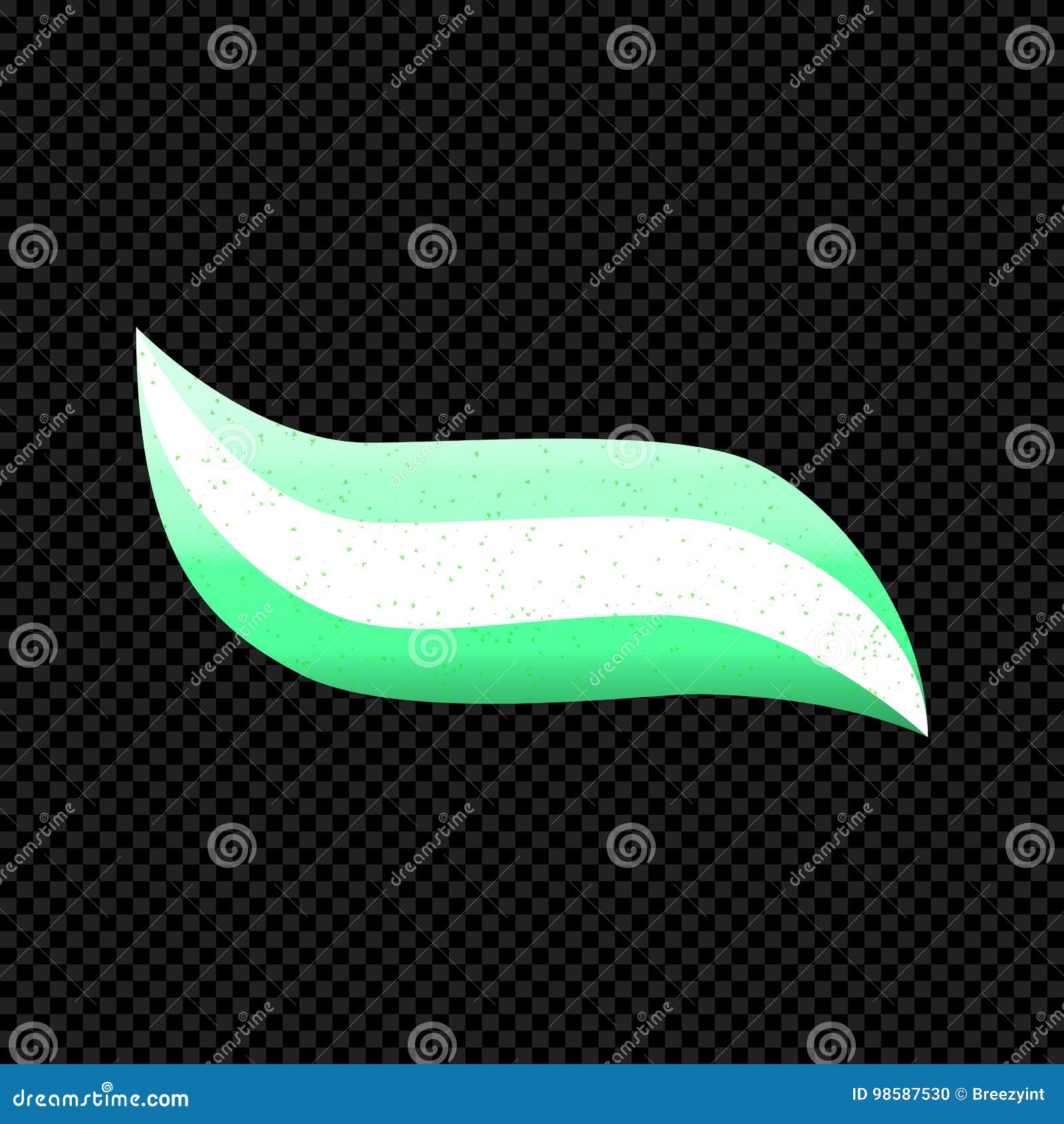 Striped Toothpaste Isolated on Transparent Dark Background Stock Vector ...