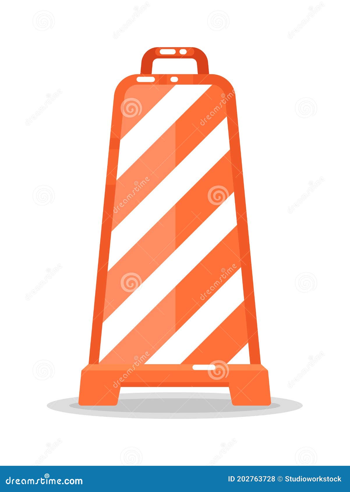 Striped Traffic Cones In Various Position Set Realistic Vector. Plastic ...