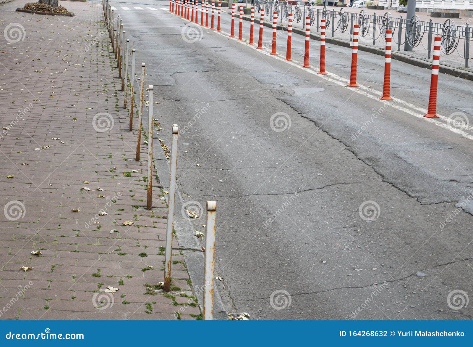 Striped Traffic Stops on the Road Stock Photo - Image of infrastructure ...