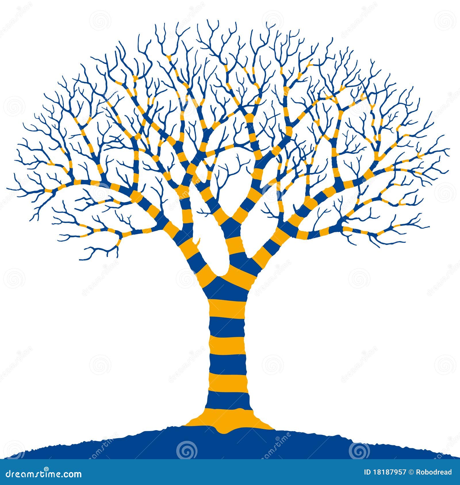Striped tree stock vector. Illustration of silhouette - 18187957