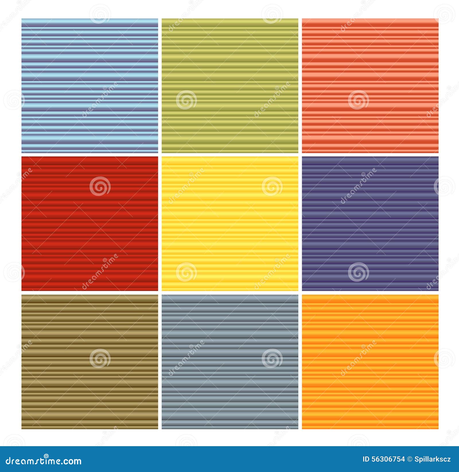 Striped Tube Pattern Collection in Different Color Stock Vector ...