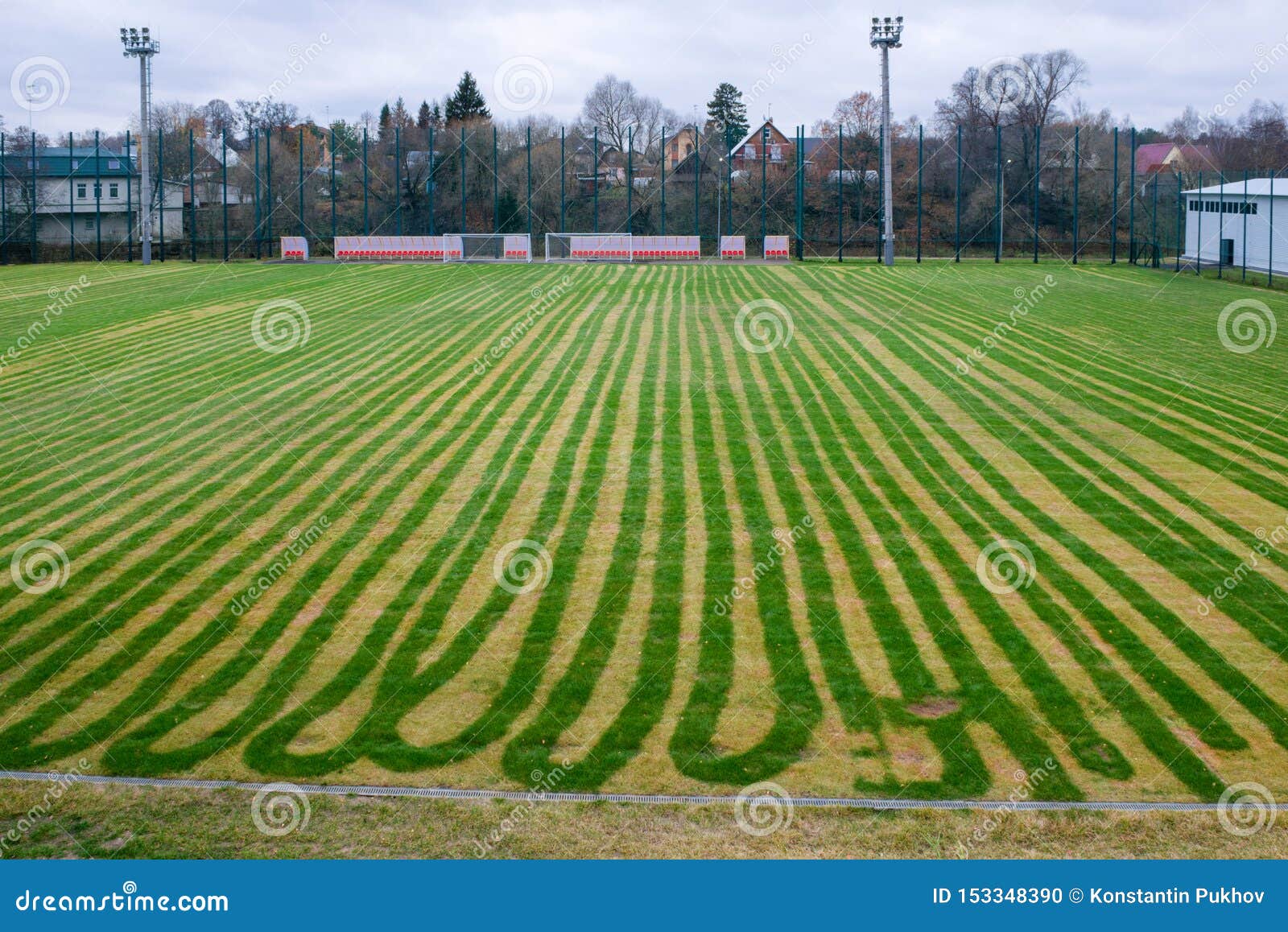 Striped soccer field stock photo. Image of striped, texture - 153348390