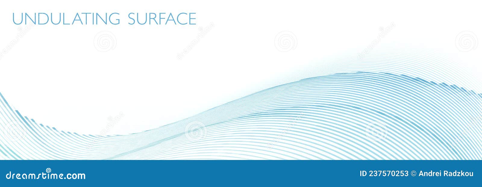 Striped Undulating Bluish Surface. Wide Vector Pattern Stock Vector ...